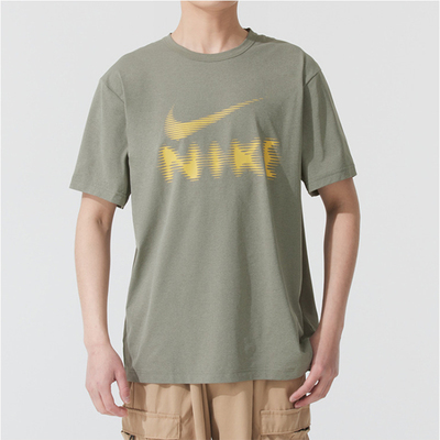 Nike耐克短袖男25夏季新款圆领时尚字母印花运动休闲T恤HQ7988