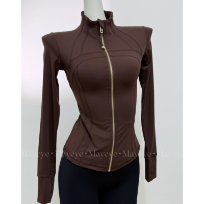 跑步瑜伽服上衣修身显瘦立领运动夹克户外健身服速干外套