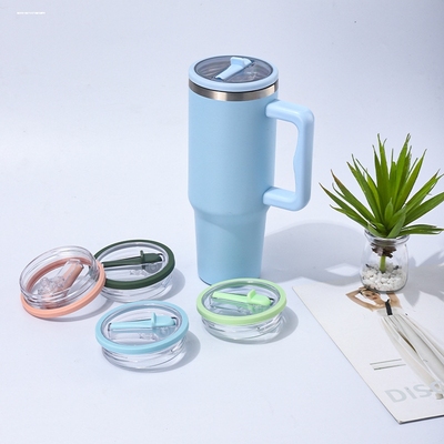 适用Stanley40oz防漏杯盖史丹利1.18L杯配件密封盖可折叠吸管盖