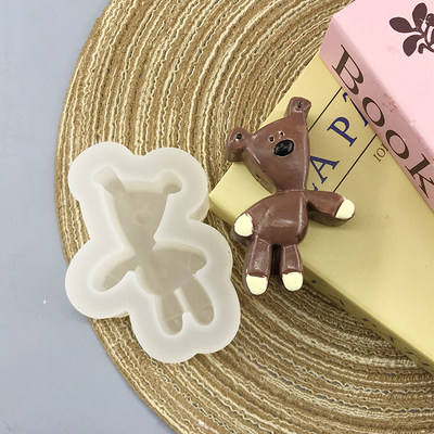 憨豆先生的熊 憨豆熊捏捏硅胶模具diy香薰蜡烛滴胶摆件模蛋糕模具