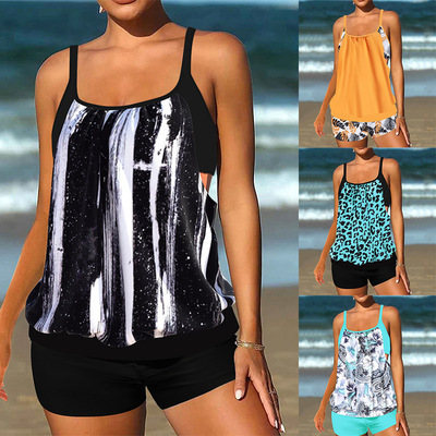 Swimwear Women's Sexy Printed Sling Split-style rner Shores