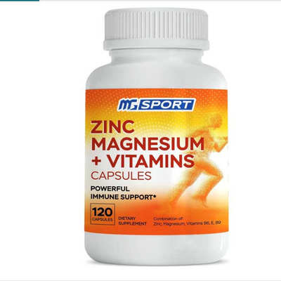 MgSport Magnesium Zinc镁锌补充剂含维生素B6、B9肌肉恢复EZ-MG