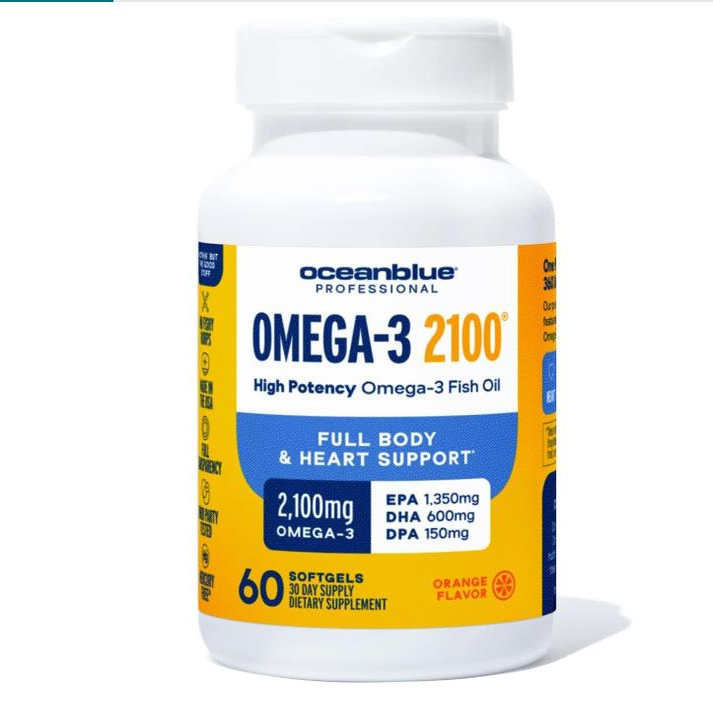 美国Oceanblue Professional Omega-3高含量鱼油2100毫克60粒