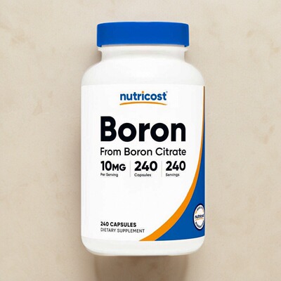 美国Nutricost Boron成人硼酸胶囊保健柠檬酸硼骨骼健康240粒