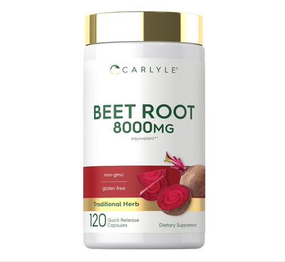 美国成人甜菜根胶囊Carlyle Beet Root高含量8000毫克120粒免疫力