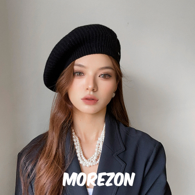 MOREZON【Mossant】设计师小众24秋冬新款潮人百搭羊毛针织贝雷帽