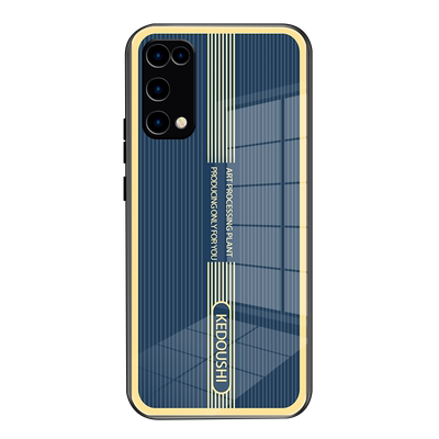 适用OPPOK7X手机壳玻璃oppo真我k7x超薄金属条纹保护套全包边防摔男女款