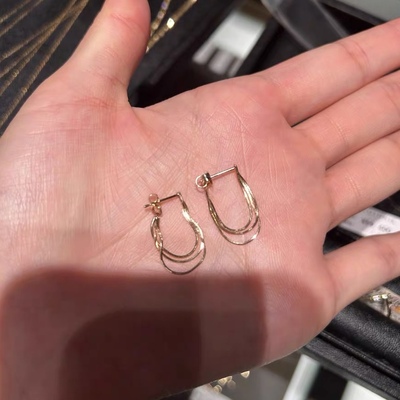 日本cocosink闪亮多层蛇骨耳环