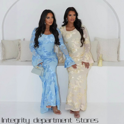 LaceSplitStrapsSexyDress秋冬季