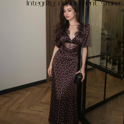 Lace-fittedsexyvacationdress女