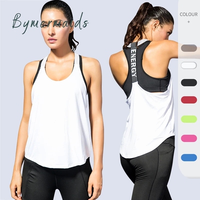Gym Tops Womens Sports Top Letter Backless Shirts Sleeveless