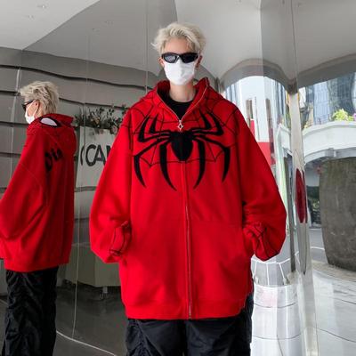Spider Man hoodie men's/women's hooded cardigan top男女卫衣