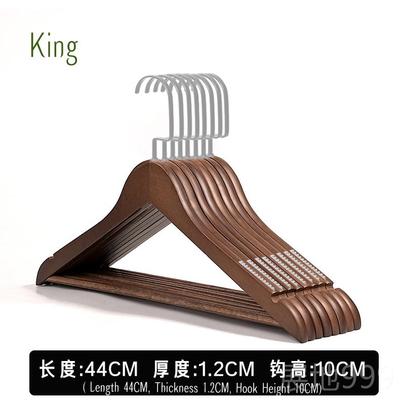 高档档实木复古衣架滑家用成人防无痕西店服衣挂裤架子服装酒店高