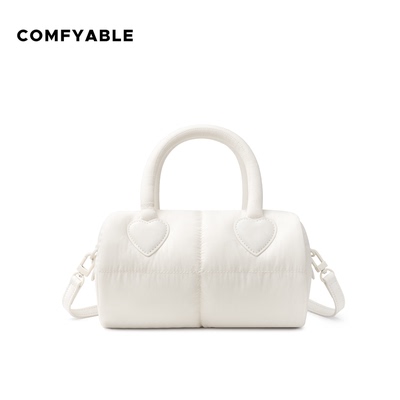 Comfyable爱心波士顿包白色