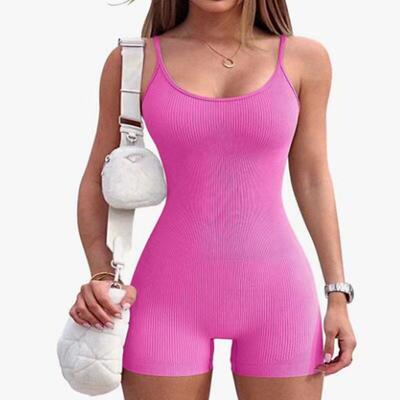 Yoga jumpsuit with thin shoulder straps, sports jumpsuit,