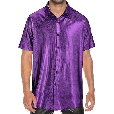 Men's shirts, vintage button up short sleeves, nightclubs,