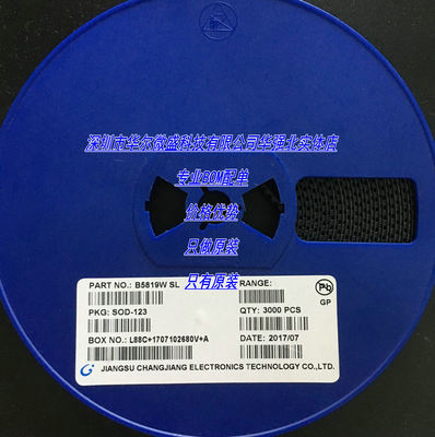 B5819W 丝印:SL 主营CJ/长电肖特基二极管 只做原装 SOD123=1206