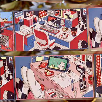 Snooze Win 西舍文创网红胶带PET贝壳光日常打卡手帐咕卡素材贴纸