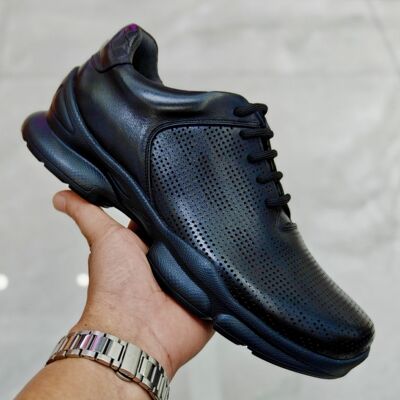 费雷丹奴25新款男士镂空休闲鞋 百搭夏季运动鞋 厚底冲孔时尚皮鞋