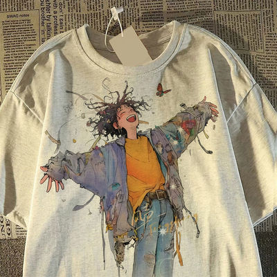 短袖上衣薄款男女夏季T恤男女