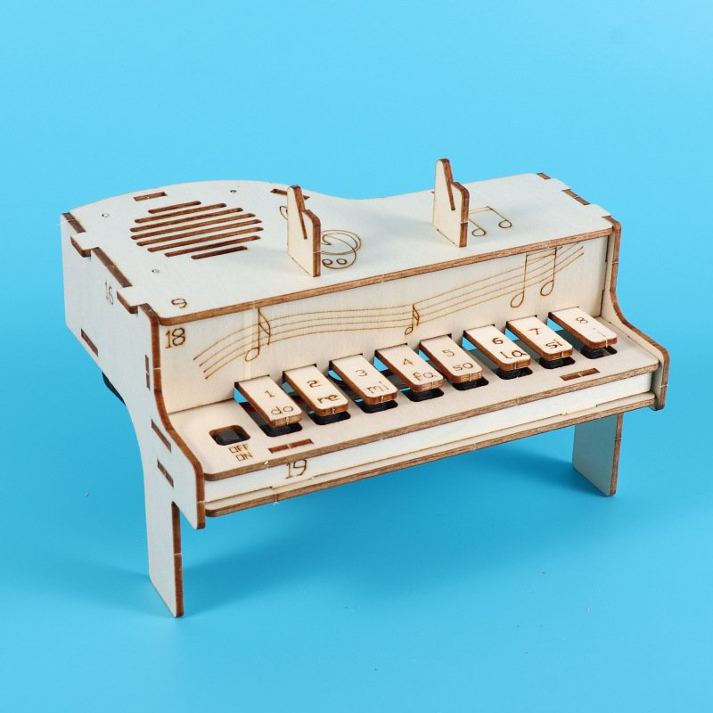 科技小制作DIY电子钢琴儿童手工制作音乐盒科学实验steam器材P04