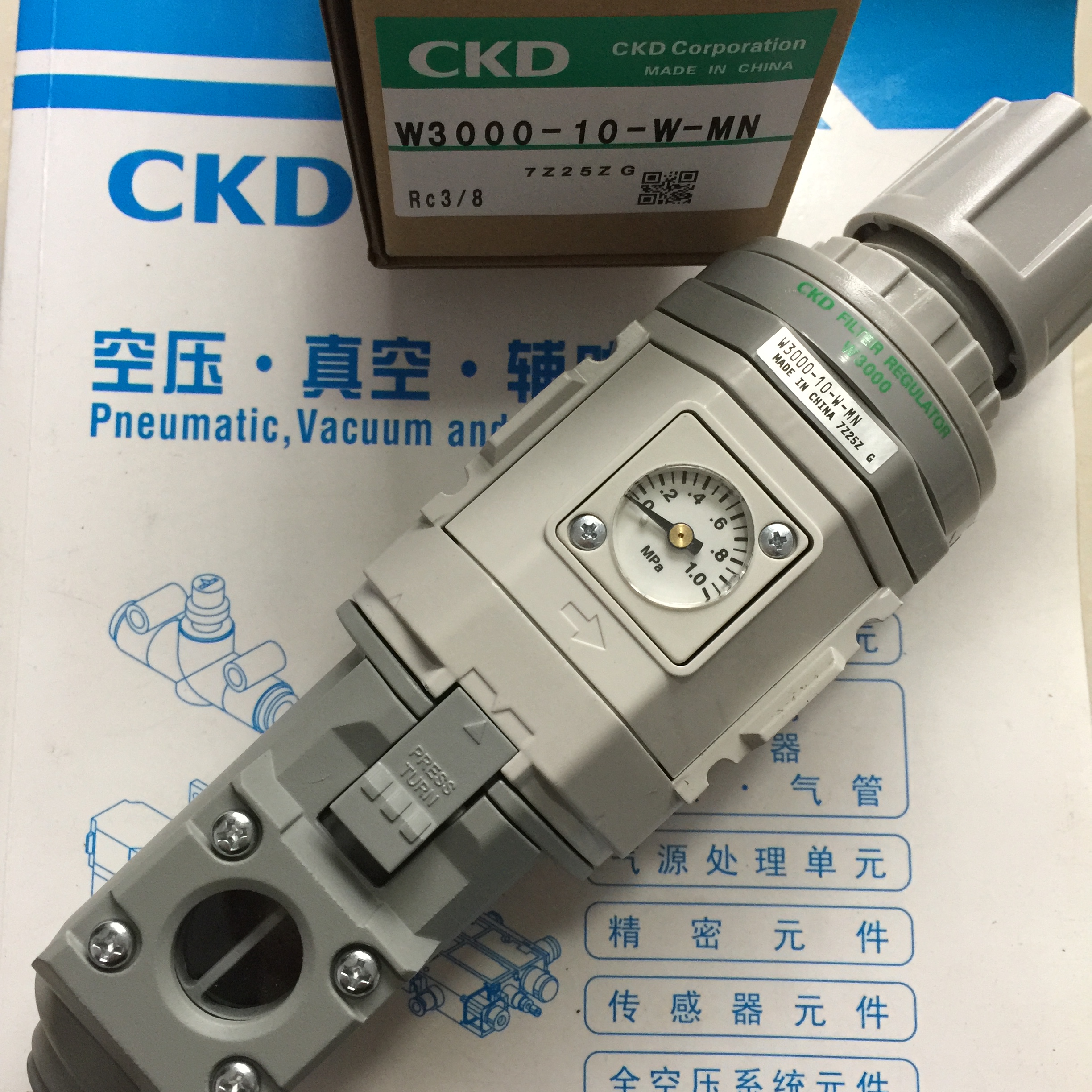 喜开理CKD过滤减压阀W3000-10-W-MN W3000-8-W-F1 W3000-10G-W_虎窝淘