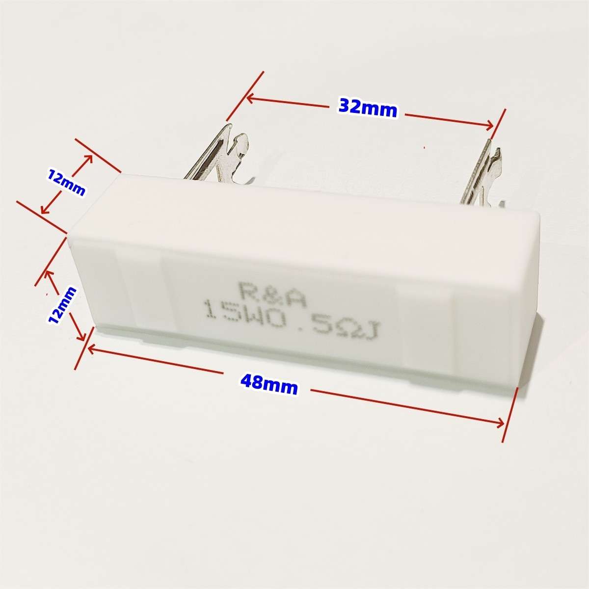15W高脚陶瓷水泥电阻焊机舞台音箱分频器15W0.5R10R20R40R4欧8欧