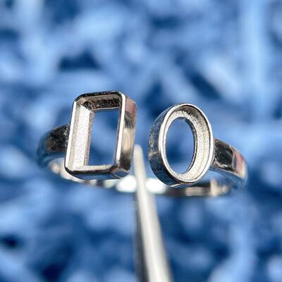 天然橄榄石镁铝石男女指环空托