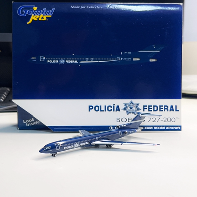 绝版 GeminiJets GJ 1/400 墨西哥警 波音727-200 客机模型 注册
