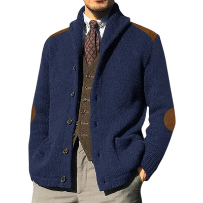 men's sweater long sleeve knitted cardigan jacket plus size