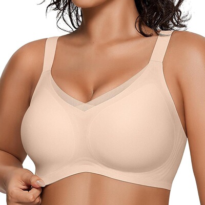 New Womens Wireless Bras V Mesh Comfortable Bralette Support