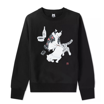 浮世绘刺青猫咪插画艺术卫衣