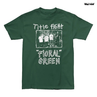 FloralGreen花绿色摇滚短袖T恤