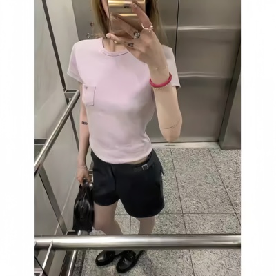 蘑糯糯monoo黑色深灰短裤