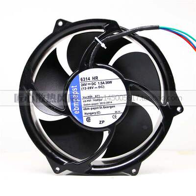 德国ebmpapst 24V 36W 6314HR/HU 6324/19HP 17251变频器散热风扇