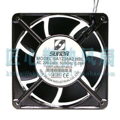 SUNDA SA1238A2 HBL AC220V 0.09A 12厘米公分散热交流风扇7叶