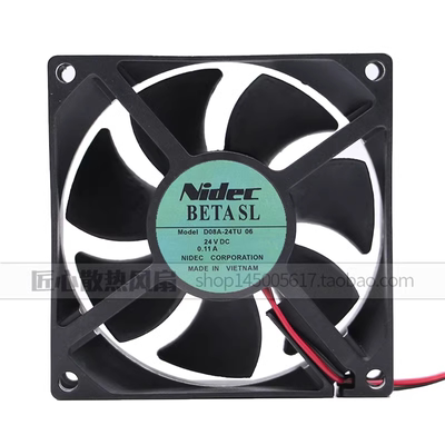 原装 Nidec BETASL D08A-24TU 06 24V 0.11A 8CM 8025 变频器风扇