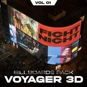 Billboards Pack Vol 01 动态LED广告牌模型 虚幻UE5.0-5.3