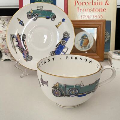 Royal Worcester 皇家伍斯特 非常重要的人老爷车大号咖啡杯 茶杯