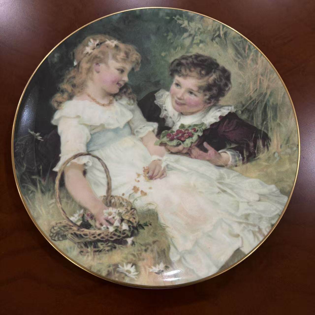 COALPORT 科尔波特 1905年弗雷德·摩根画作转印收藏盘 赏盘摆件