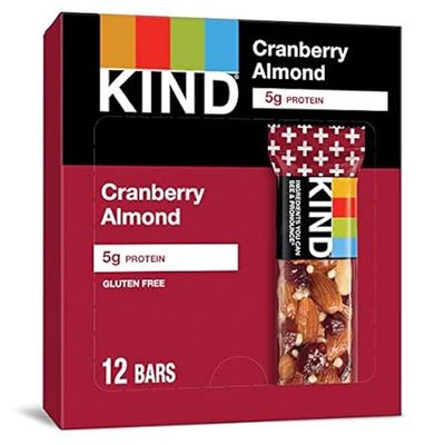 KIND Bars， Cranberry Almond， Healthy Snacks， Gluten Free