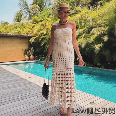 SexyBeachNeedleLongKnitDressfo