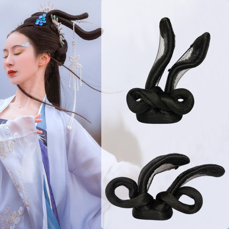 古装假发飞天可弯曲发包古风敦煌汉服唐风演出造型发髻饰品组合