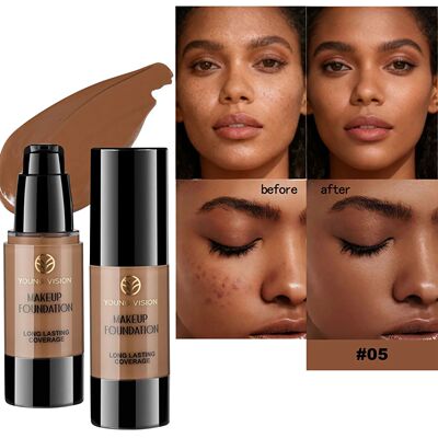 Long-Lasting Waterproof Liquid Foundation with Oil Control &