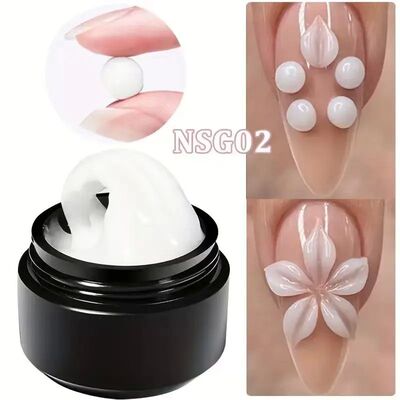 3D Nail Gel, Non-Sticky Hard Long-Lasting Overlay, Creates 3