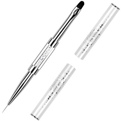 Dual-ended Nail Design Brush Rhinestone Handle UV Gel Nail B