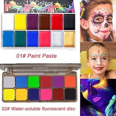 Face Paint Palette Non Toxic Safe Halloween Black White Faci