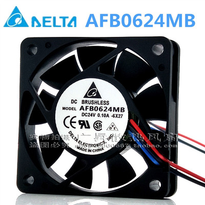 台达 AFB0624MB 6015 6cm 24V 0.10A 安川五系驱动器 3线散热风扇