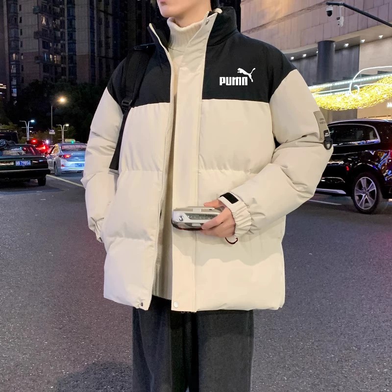 奥莱专柜羽绒棉服立领男士冬季加厚保暖面包服宽松百搭棉袄外套