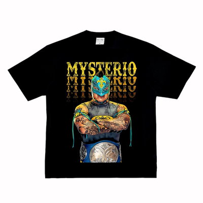 雷 密斯特里奥 Rey Mysterio Jr WWE摔跤美式做旧VTG长短袖Tt恤潮